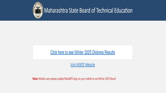MSBTE result winter 2025 declared at msbte.ac.in, direct link to check here
