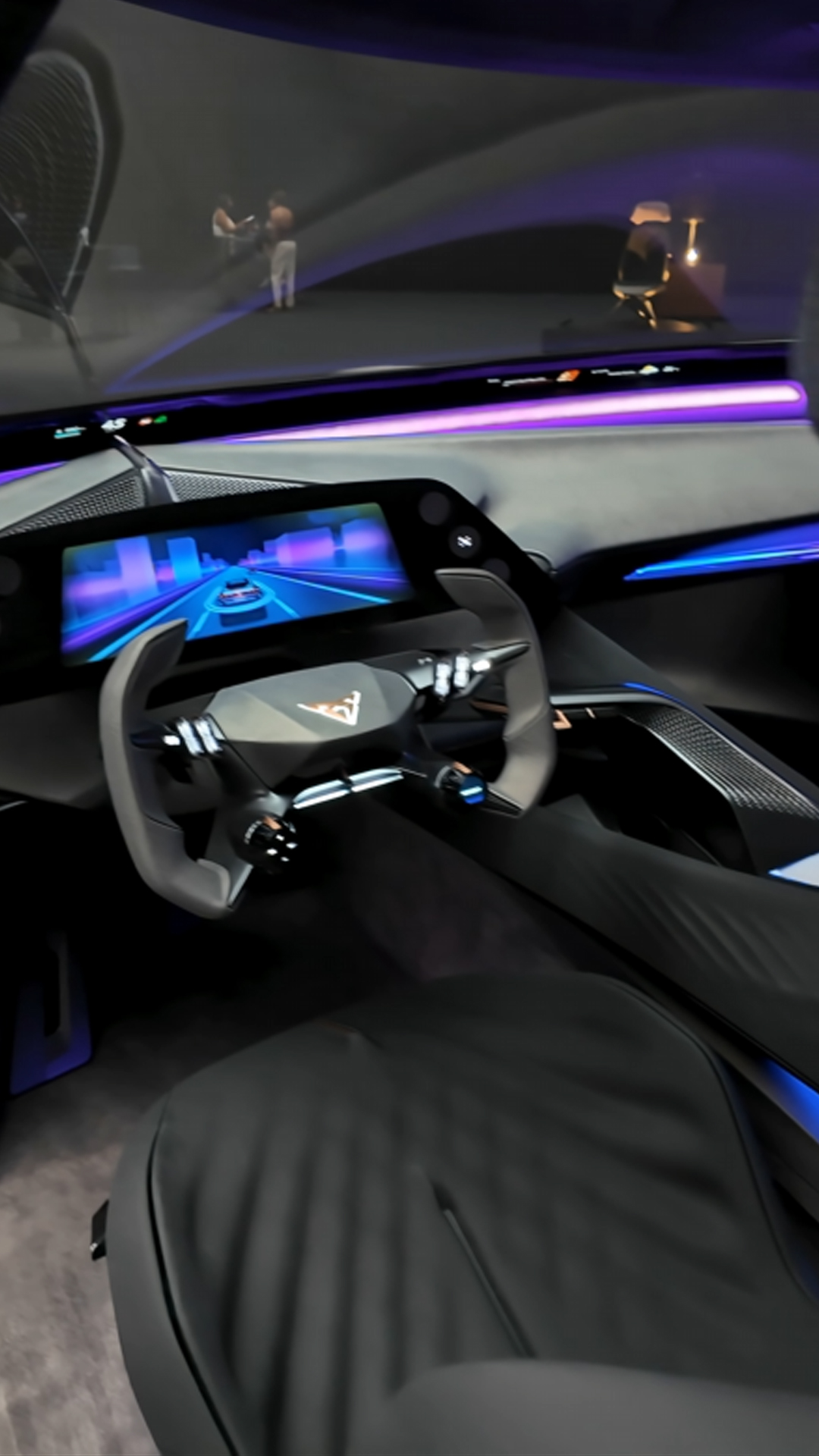 Driving modes in a futuristic car