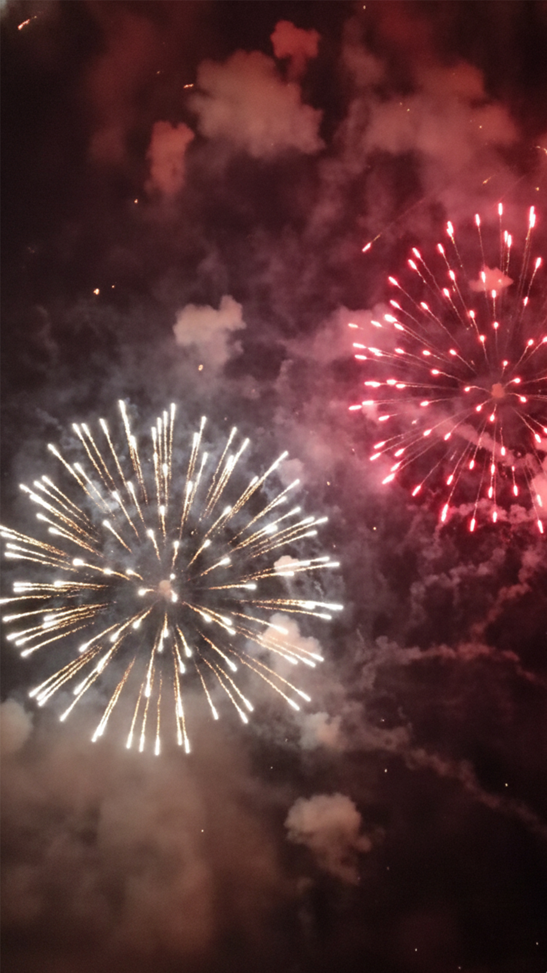 New Year fireworks from the sky