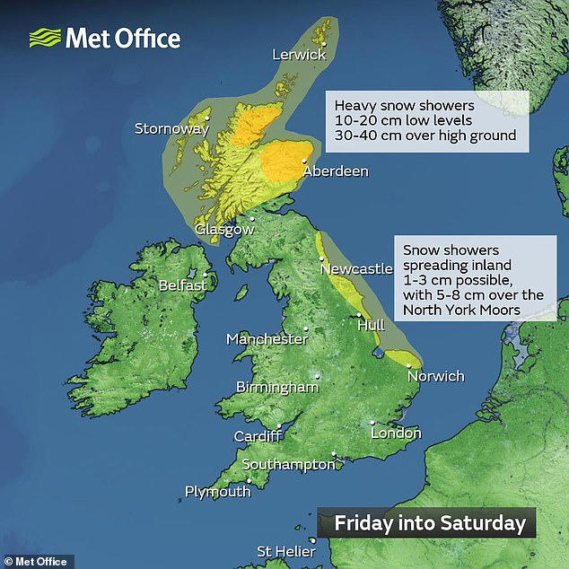 Snow hits Britain as Arctic freeze sends temperatures plummeting to ...