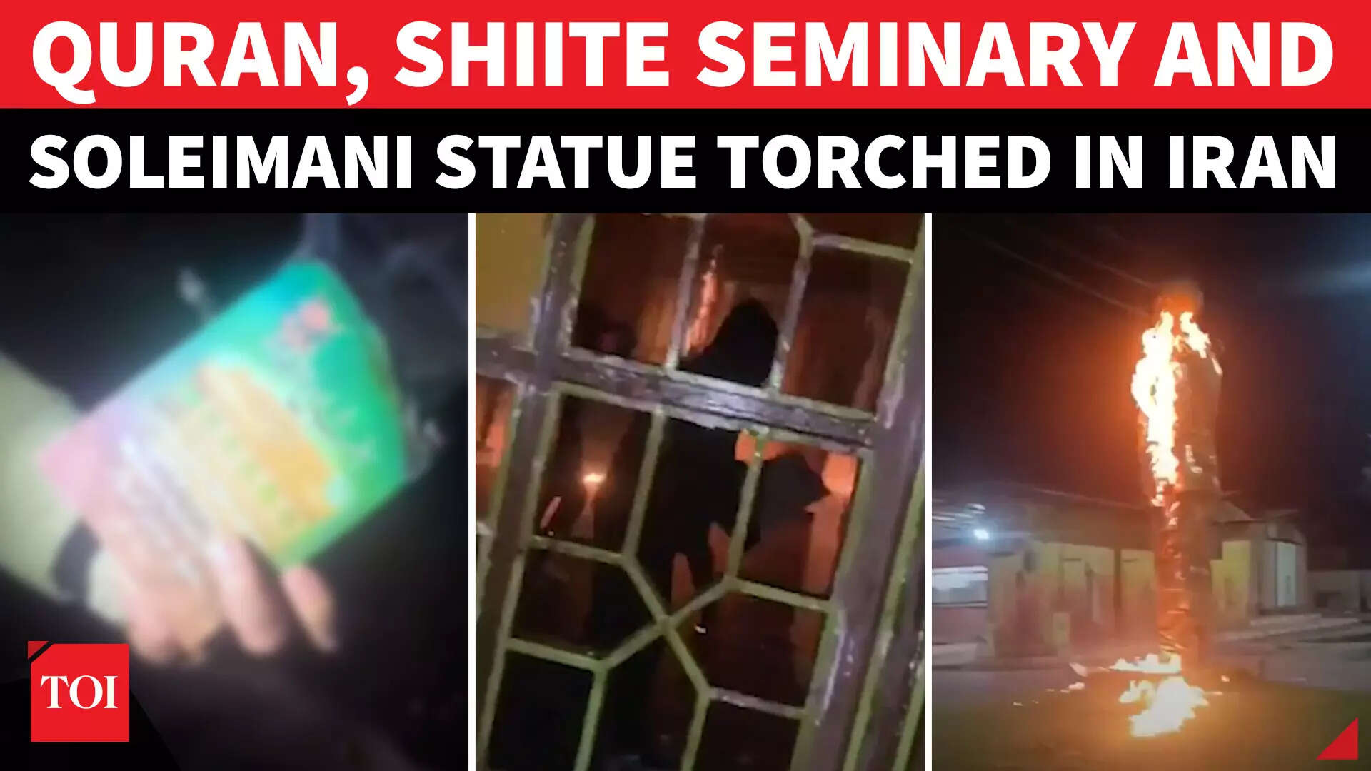 Iran riots: Quran, Shiite seminary & Soleimani statue burn as 'anti ...
