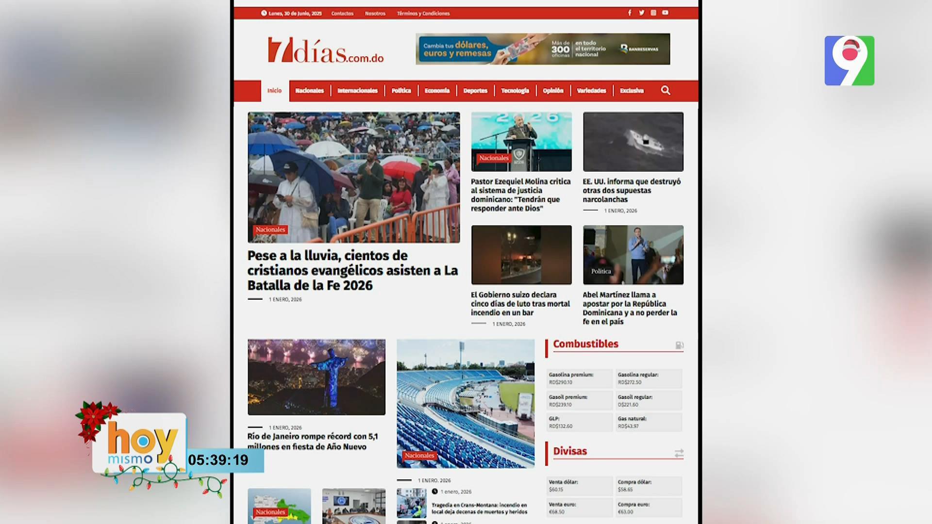 Titulares prensa dominicana viernes 02 de enero 2026 | Hoy mismo