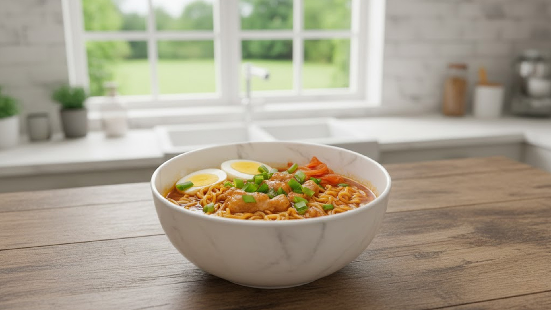 How to make spicy ramen bowl