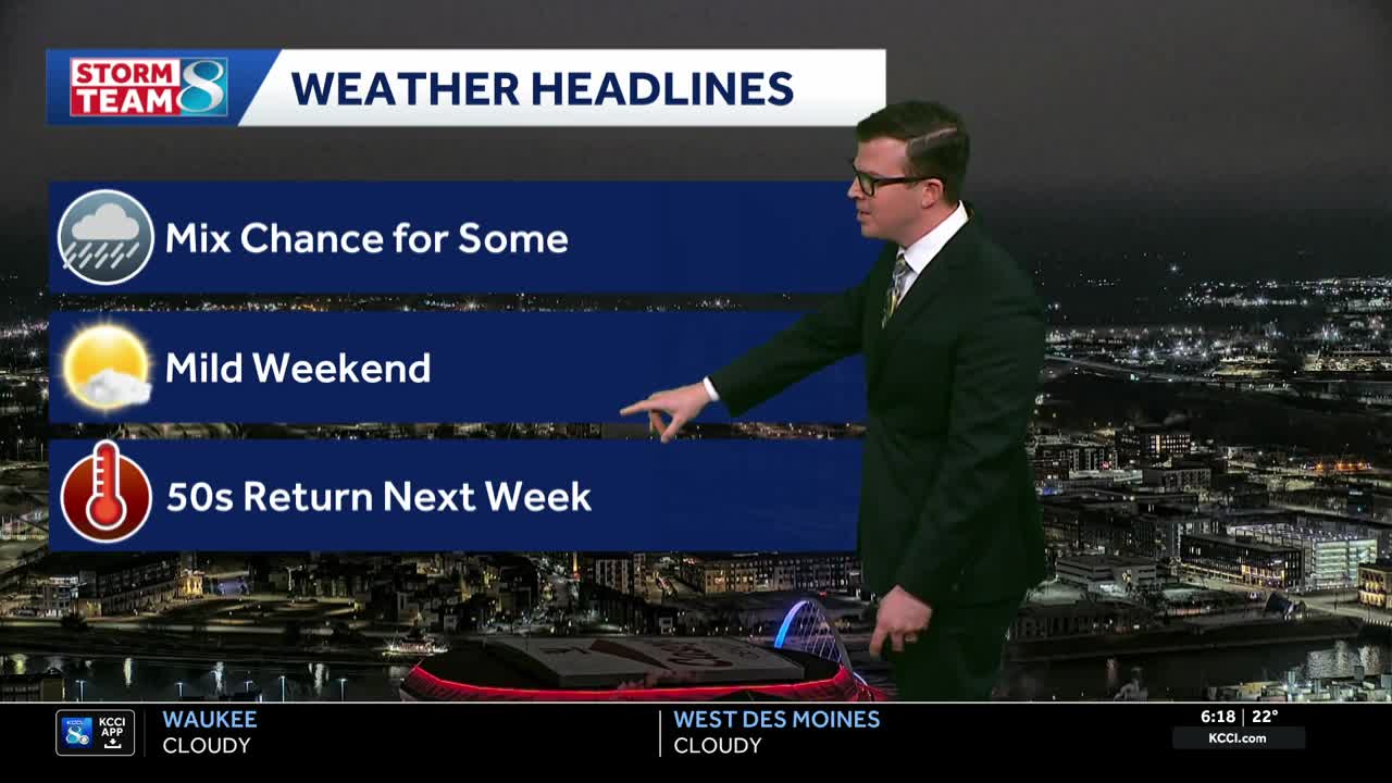 Iowa weather: Cloudy and cool today with a slight wintry mix chance for ...