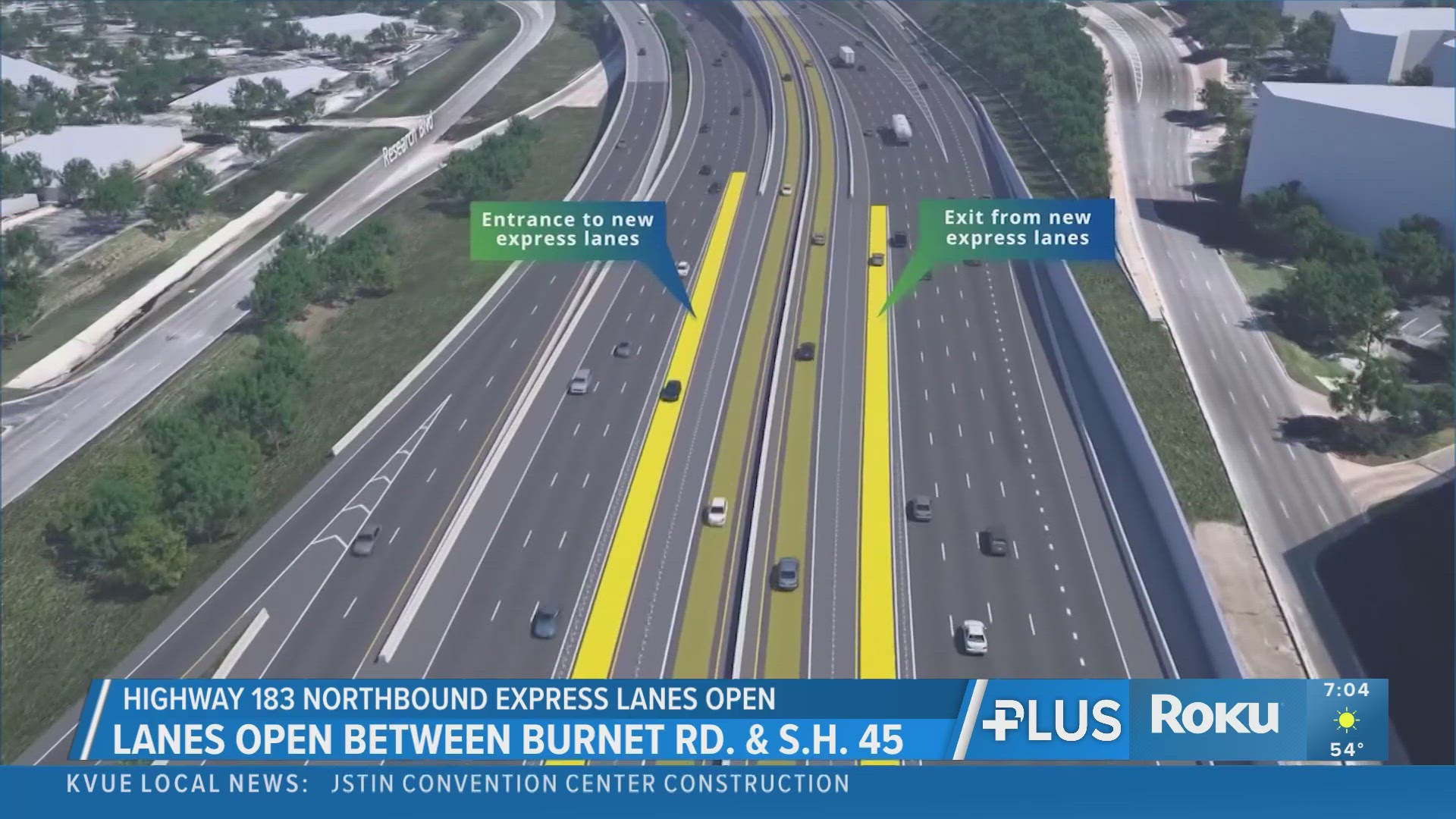 2 express lanes of US Hwy 183 northbound to open Friday in Austin