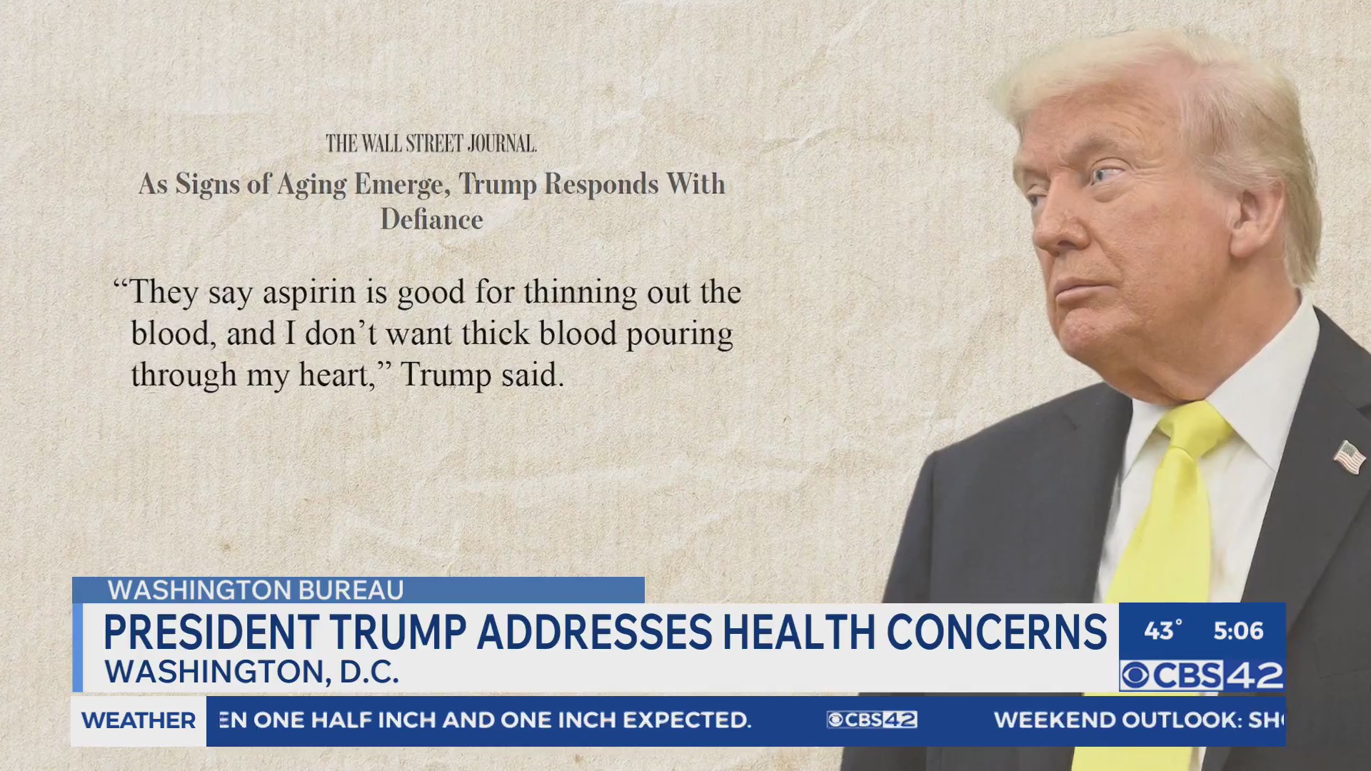 Trump says there's 'nothing’s wrong' with his health, got CT scan not MRI