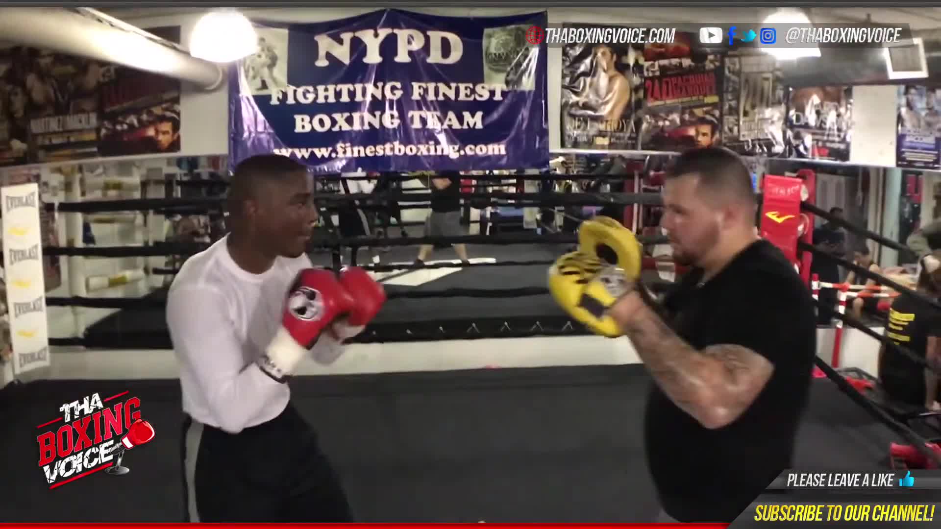 Chris Colbert looking super fast on pad work with assistant coach John ...
