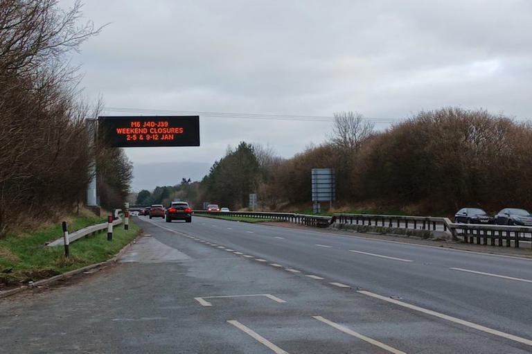 Warning to motorists as stretch of M6 to fully shut this weekend with ...
