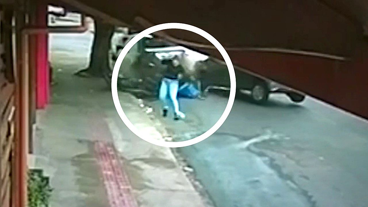 Delivery rider escapes runaway car in split-second scare in Brazil
