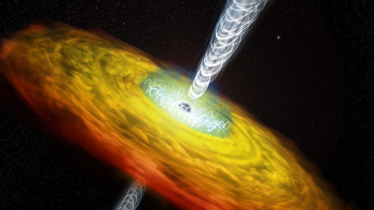 A black hole 450M light-years away is firing bizarre S-shaped jets