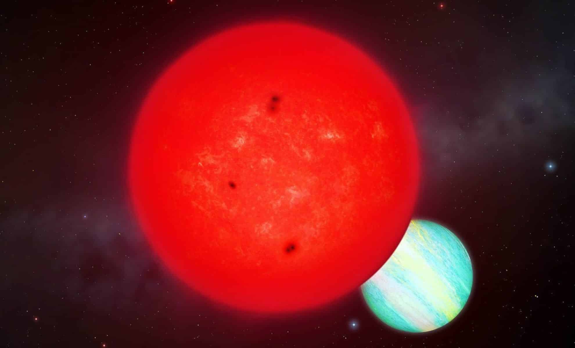 Astronomers discover a low-mass red dwarf with a massive exoplanet that ...