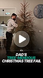 Dad's tree-mendous Christmas tree fail