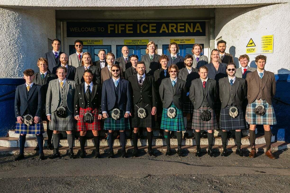 Fife Flyers’ players don Highland dress for Hogmanay – coach in a kilt ...