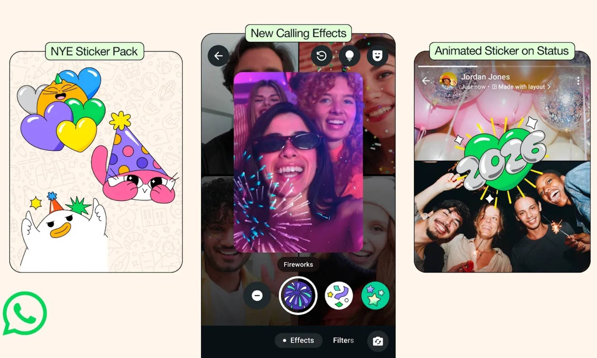 WhatsApp is rolling out new features to jazz up your New Year’s greetings
