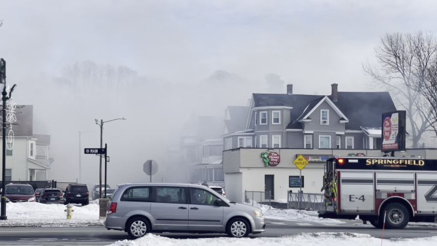 Springfield firefighters work to put out arson fire on Acushnet Avenue