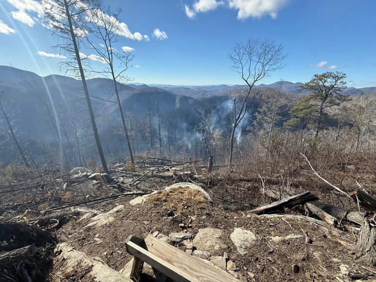 NC crews battle 20-acre wildfire near Lake Lure, Chimney Rock