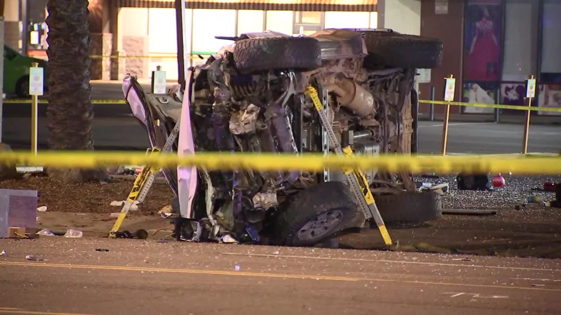 1 dead, 5 hurt after chain-reaction crash in Glendale