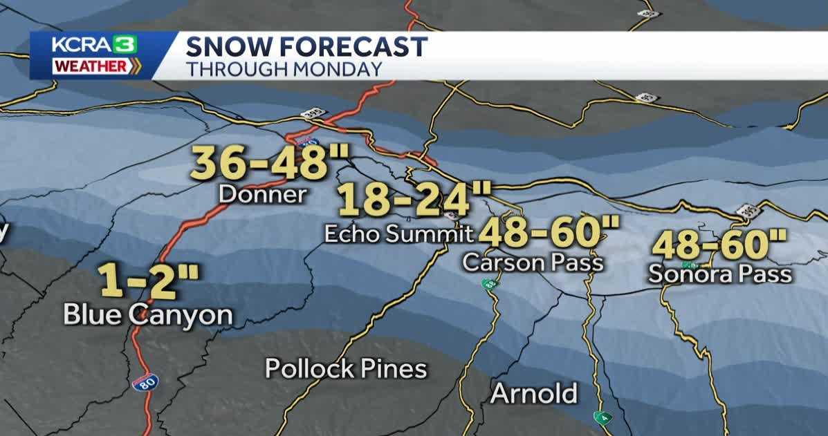 Northern California forecast: Heavy snow moves into Sierra Sunday, rain ...