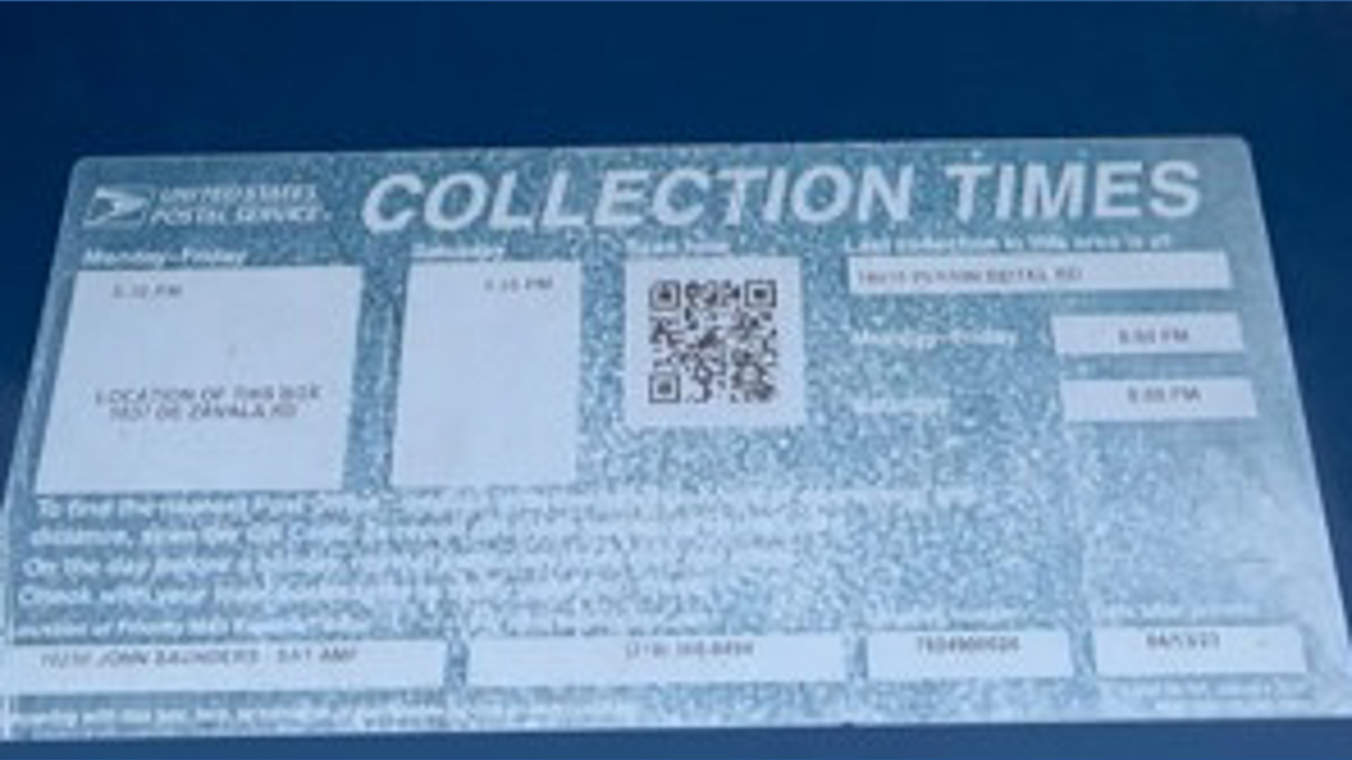 USPS postmark warning