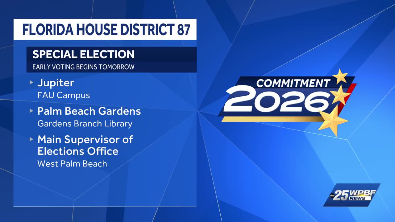 Early voting begins for Florida House District 87 special election