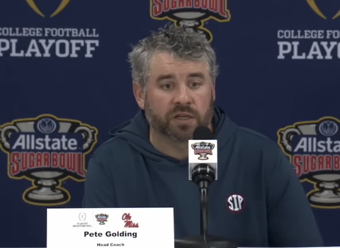 Ole Miss head coach Pete Golding and QB Trinidad Chambliss shared ...