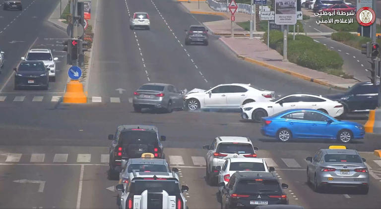 Abu Dhabi Police share crash footage to warn against using phones while ...