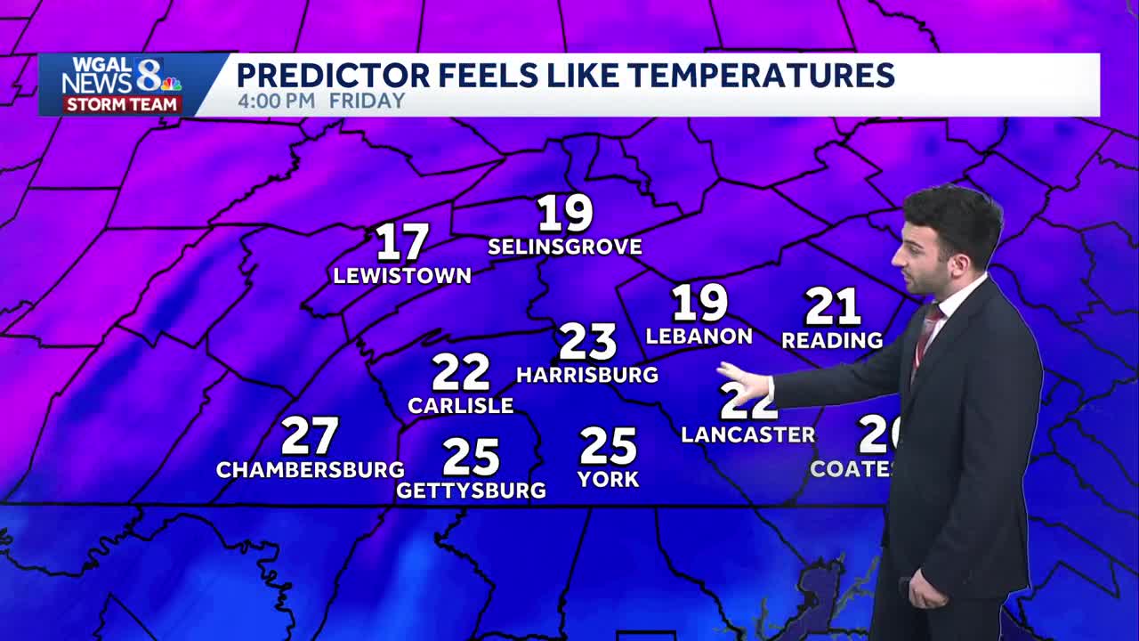 Clouds stick around; breezy conditions persist and chills into the 20s