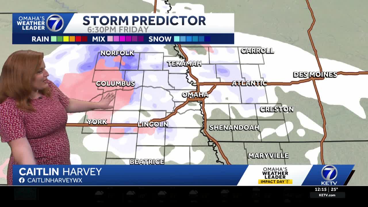 Wintry mix, light snow possible Friday afternoon for Omaha area