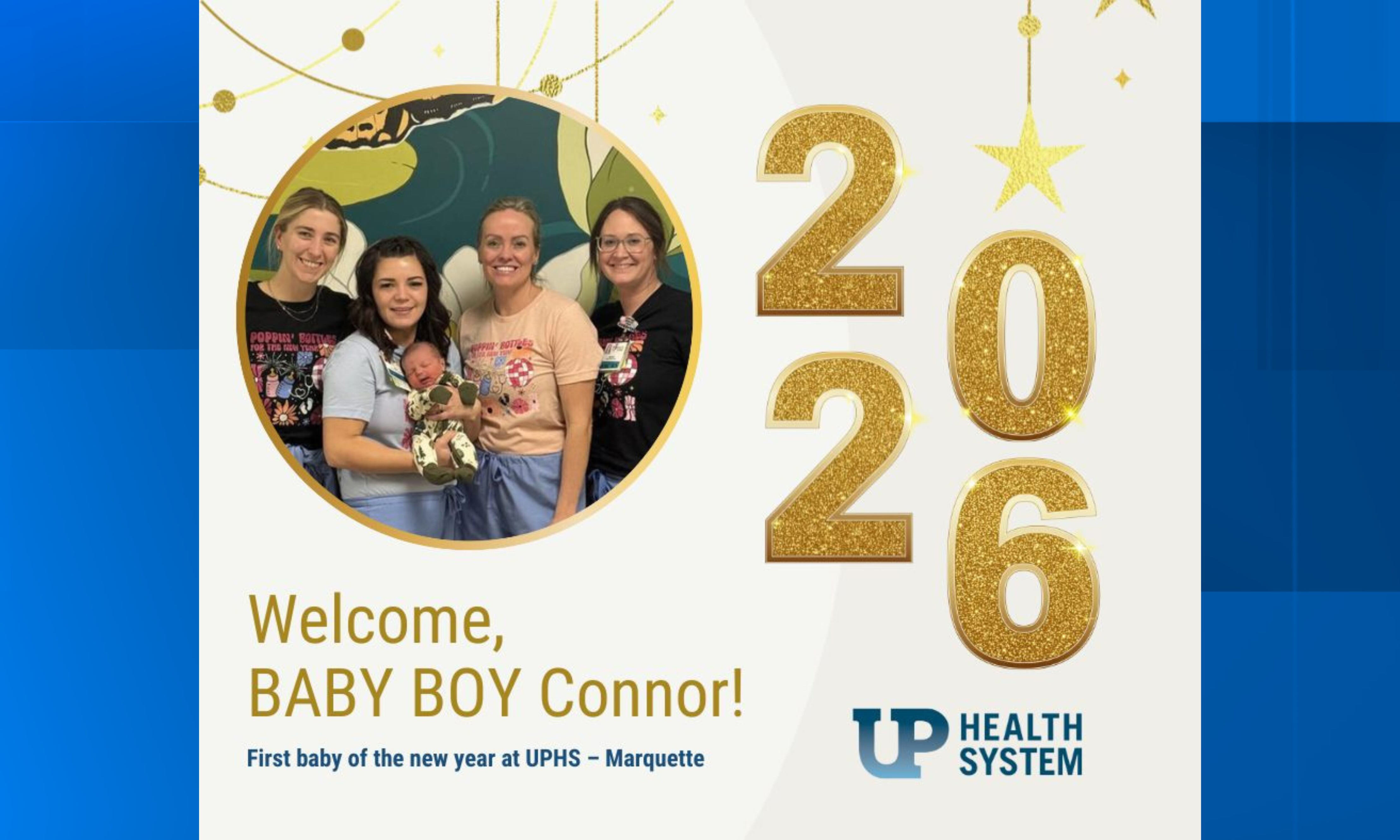UPHS - Marquette welcomes first baby of 2026