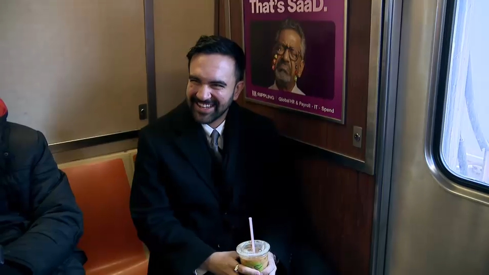 NYC Mayor Zohran Mamdani greets commuters on subway ahead of day ...