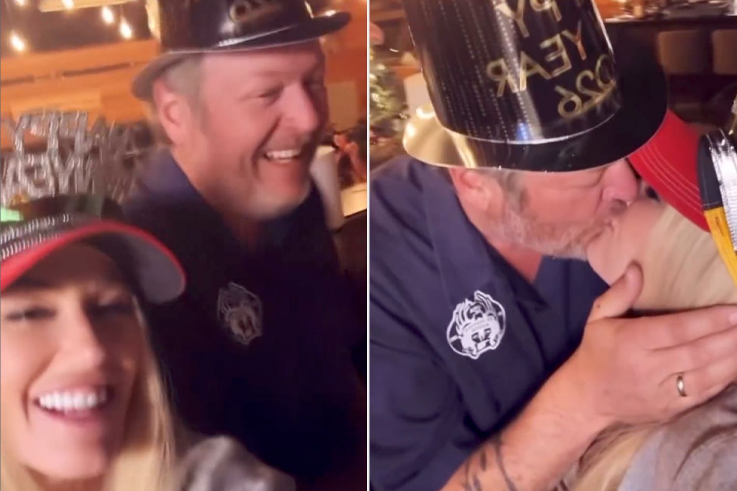 Gwen Stefani and Blake Shelton ring in 2026 with a New Year's kiss