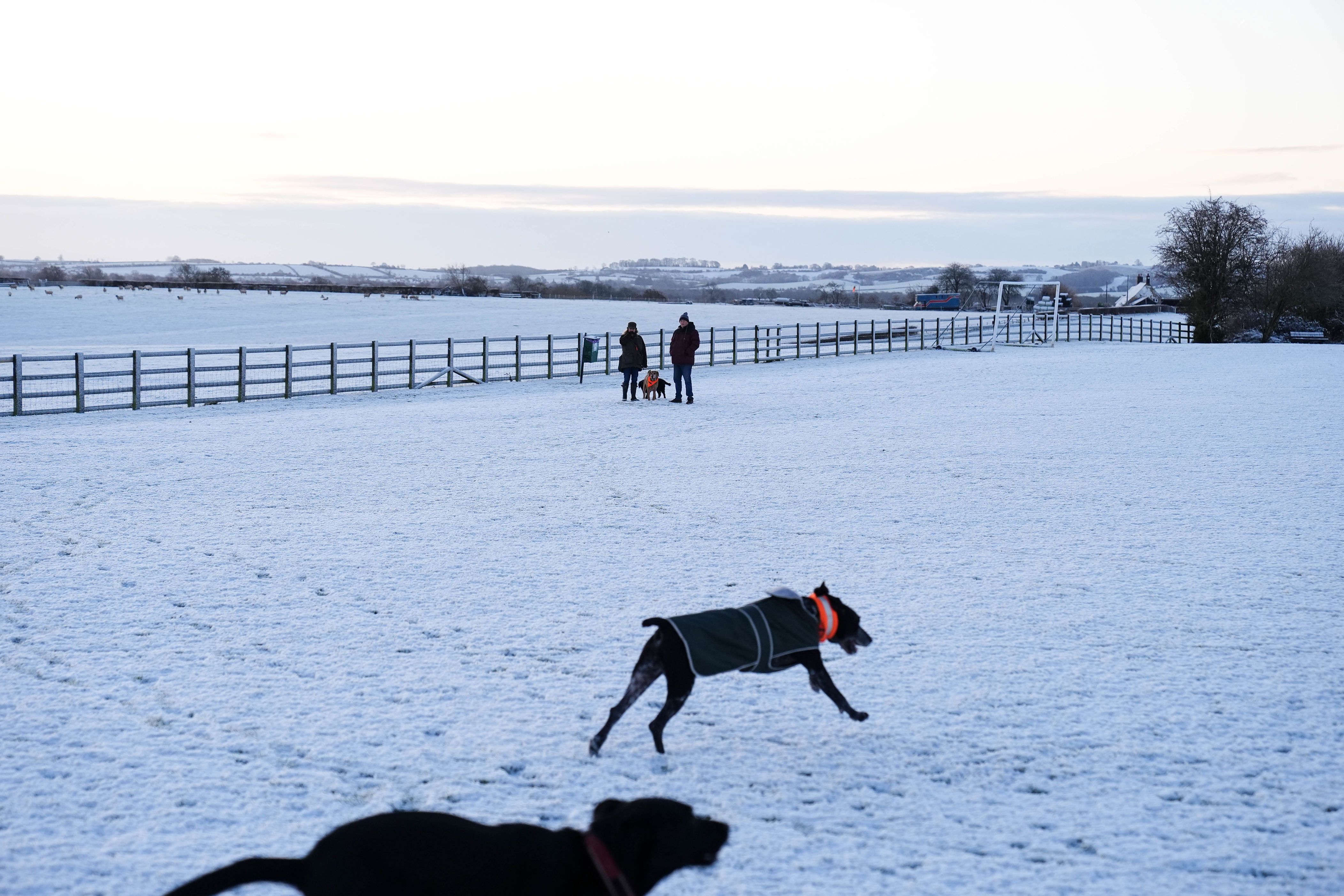 In pictures: Snow day fun as bitterly cold snap grips the UK