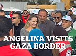 Angelina Jolie travels to the Egypt-Gaza border to visit Palestinians