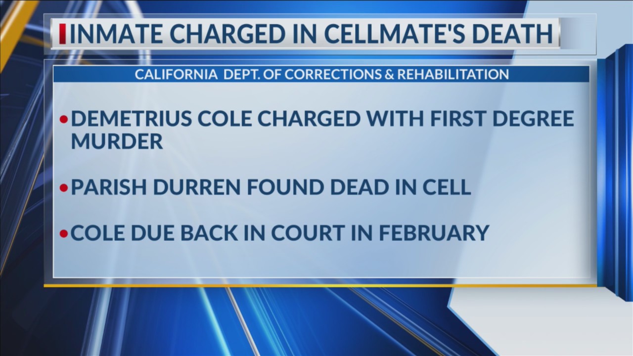 Inmate charged in cellmate's death