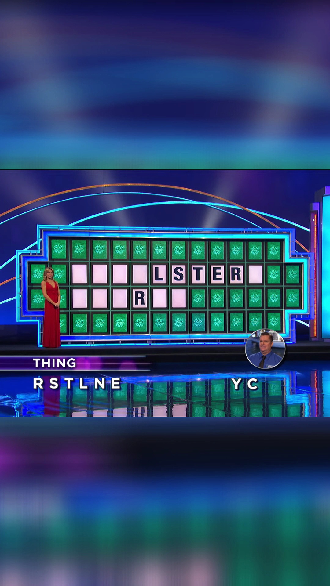 Rick takes his shot in the Wheel of Fortune bonus round