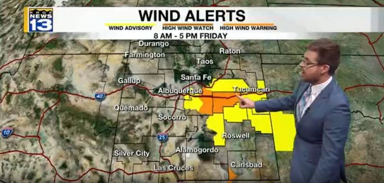Breezy to windy Friday ahead throughout New Mexico