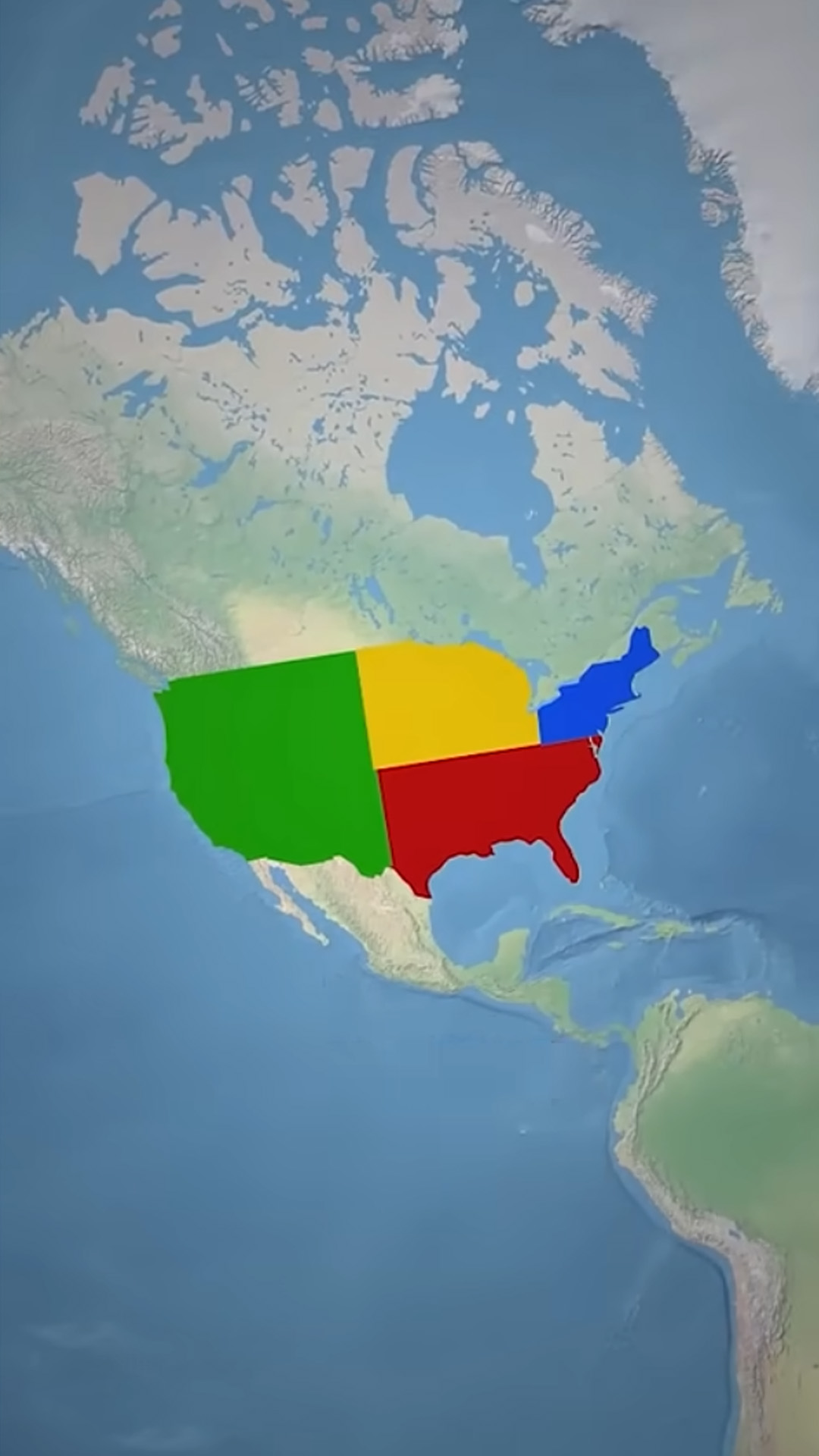 What if United States split into 4 countries?
