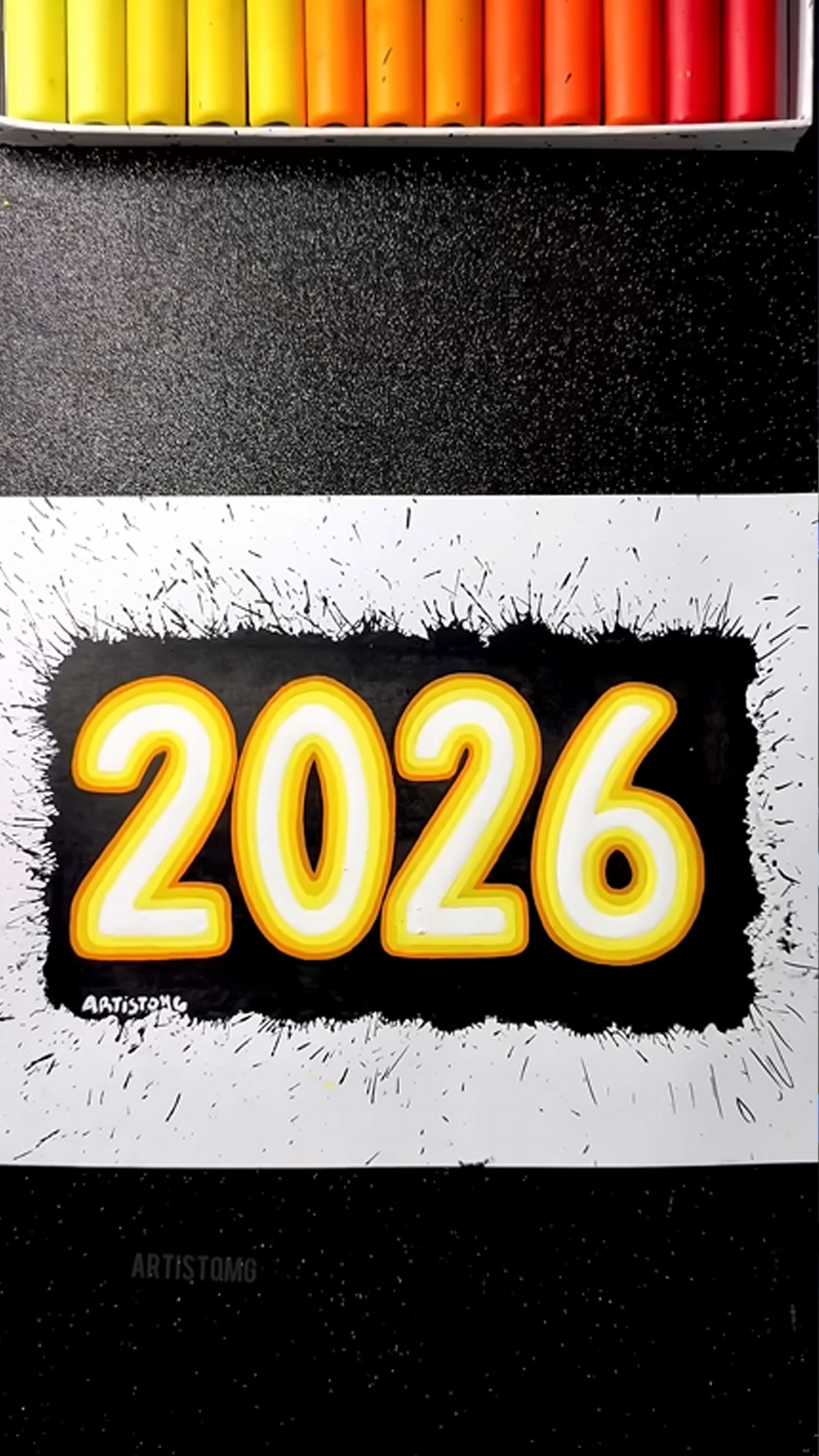 Neon art with markers