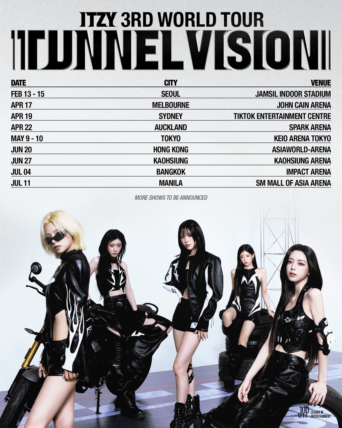 ITZY, 2026년 세 번째 월드투어 ‘TUNNEL VISION’ 개최! 2월 13일~15일 서울 공연으로 포문!