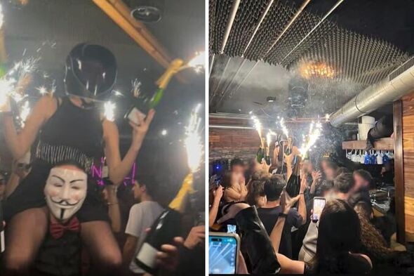 Switzerland nightclub fire: Moment waitress holds sparkler in air ...