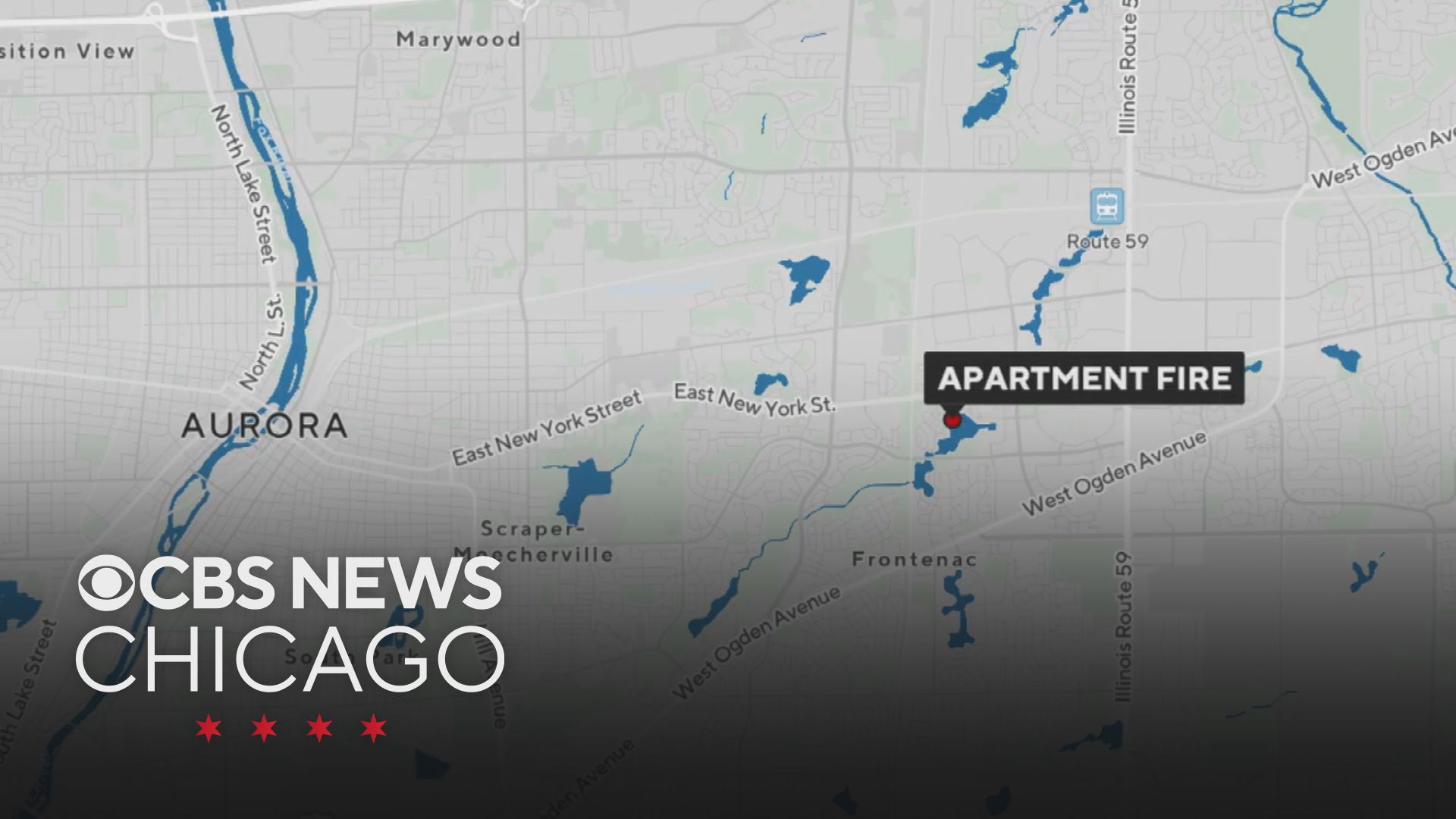 Woman rescued from 2nd floor apartment fire in Aurora, Illinois