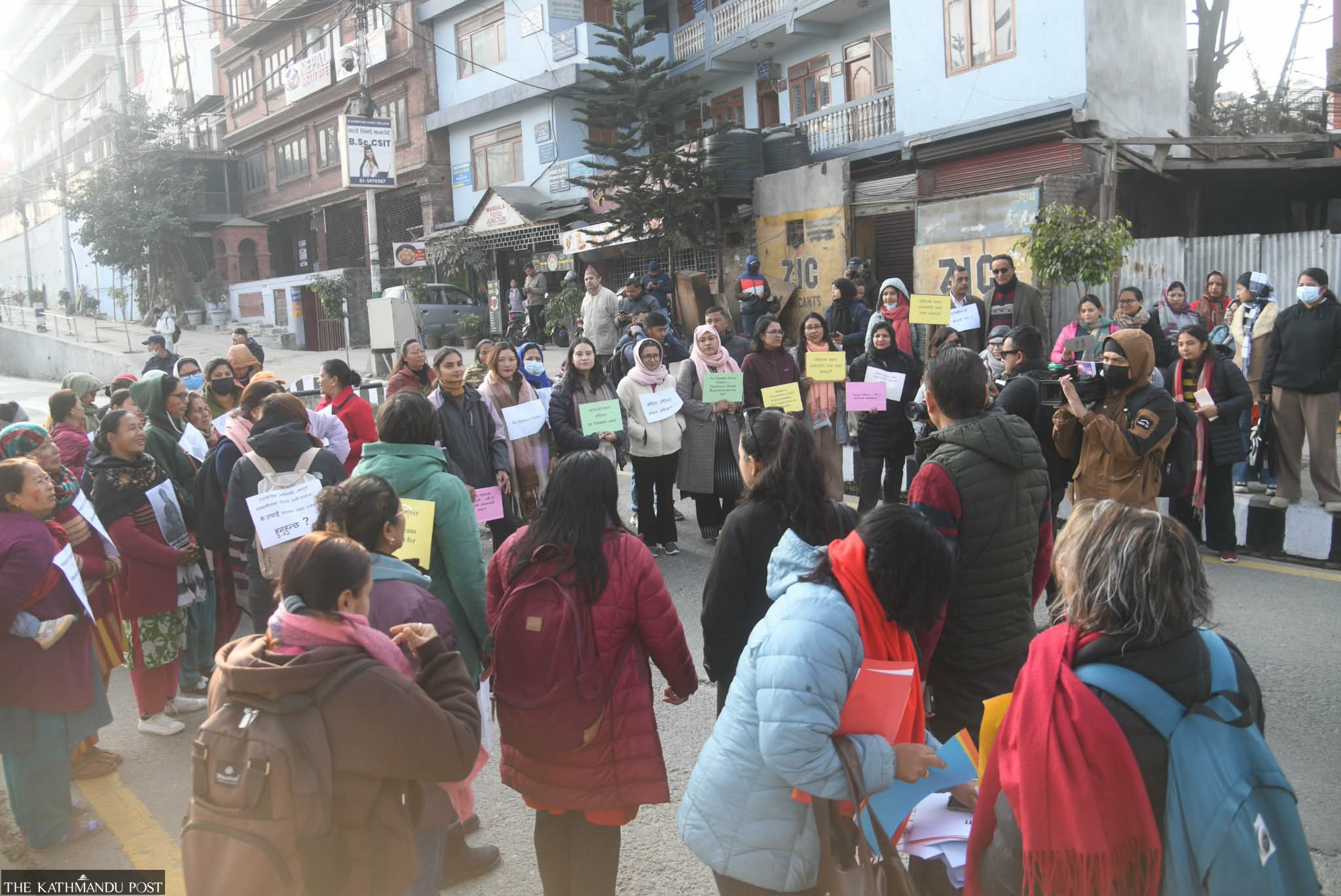 Women activists protest political parties' PR lists