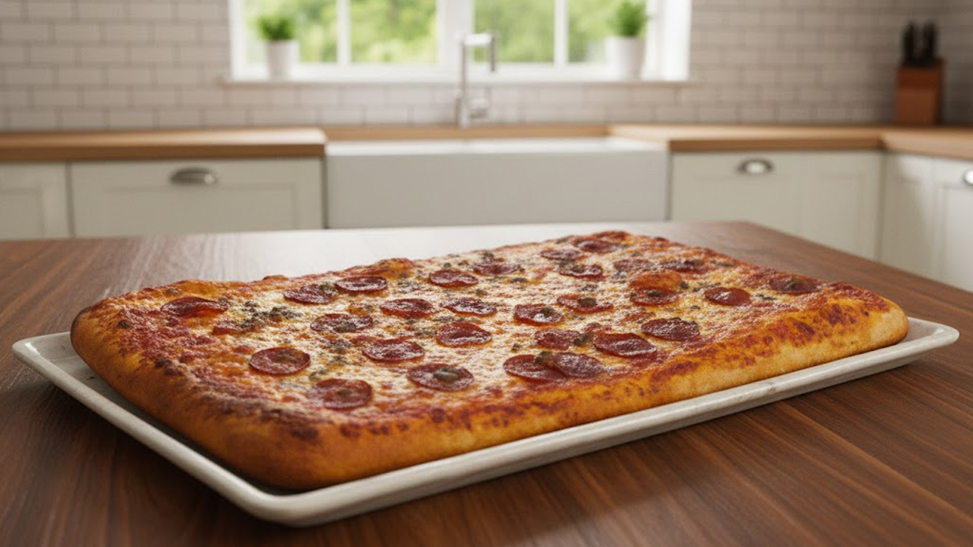 How to make sheet pan pepperoni pizza