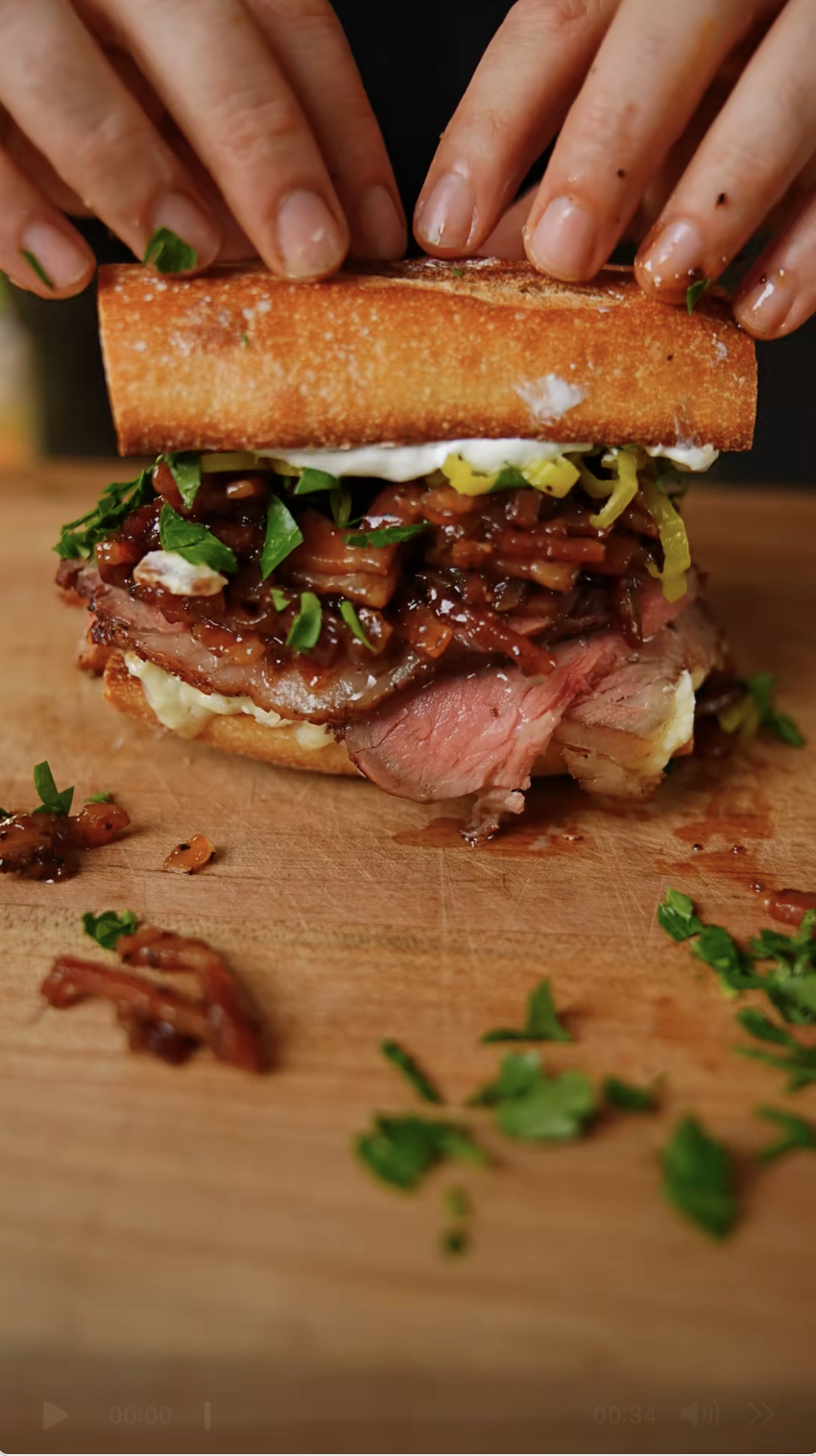 The ultimate New York steak sandwich