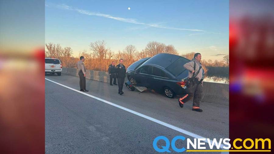 Photo: Car hangs off bridge at Davidson County line on Interstate 85 ...