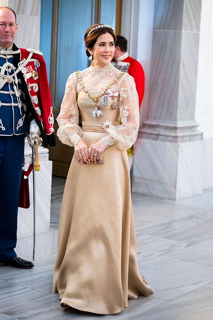 Queen Mary copies Princess Kate in sheer lace ballgown – and no one noticed