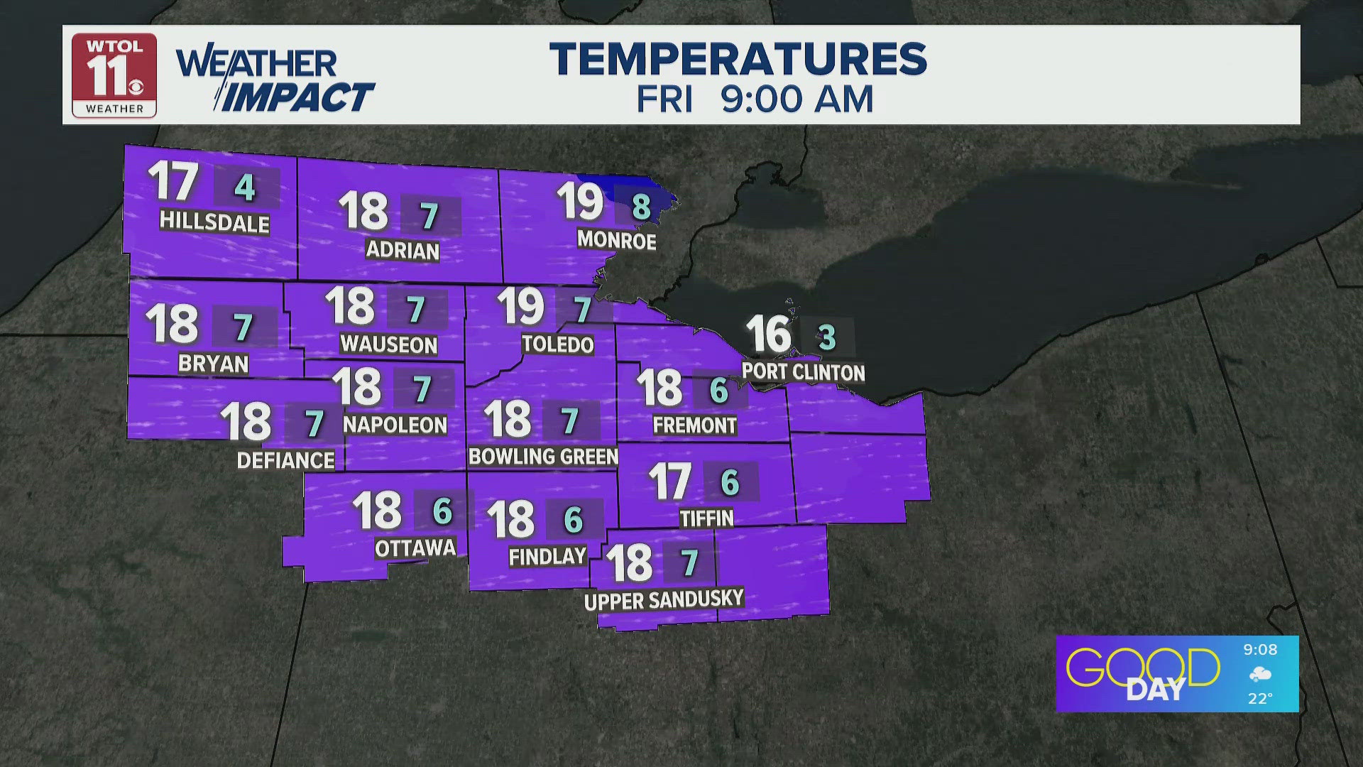 Cold, windy January conditions end week; warmup on the way | WTOL 11 ...