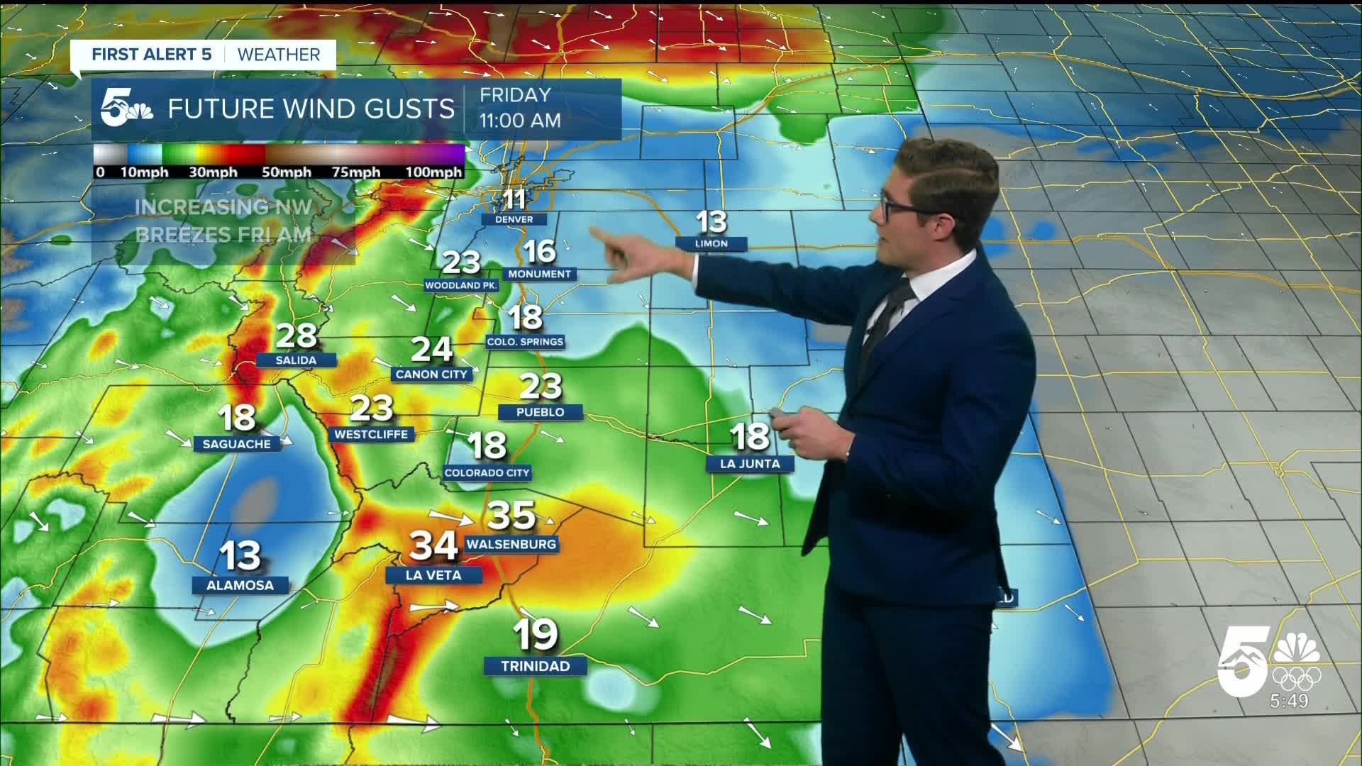 Mountain snow in Colorado today, more warmth this weekend, pattern ...