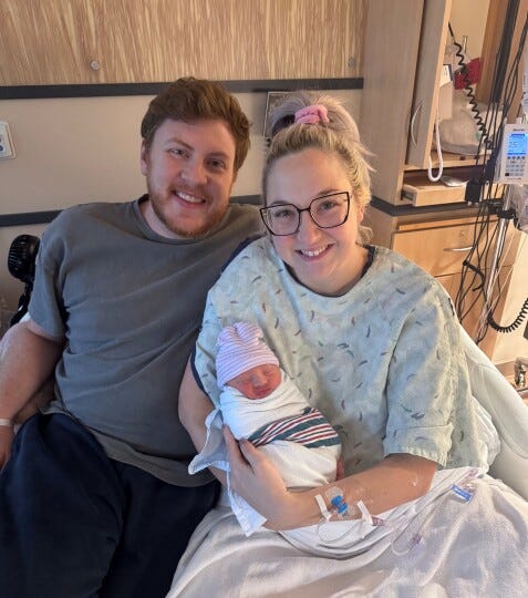 Who was the first baby born at Bronson BirthPlace in 2026?