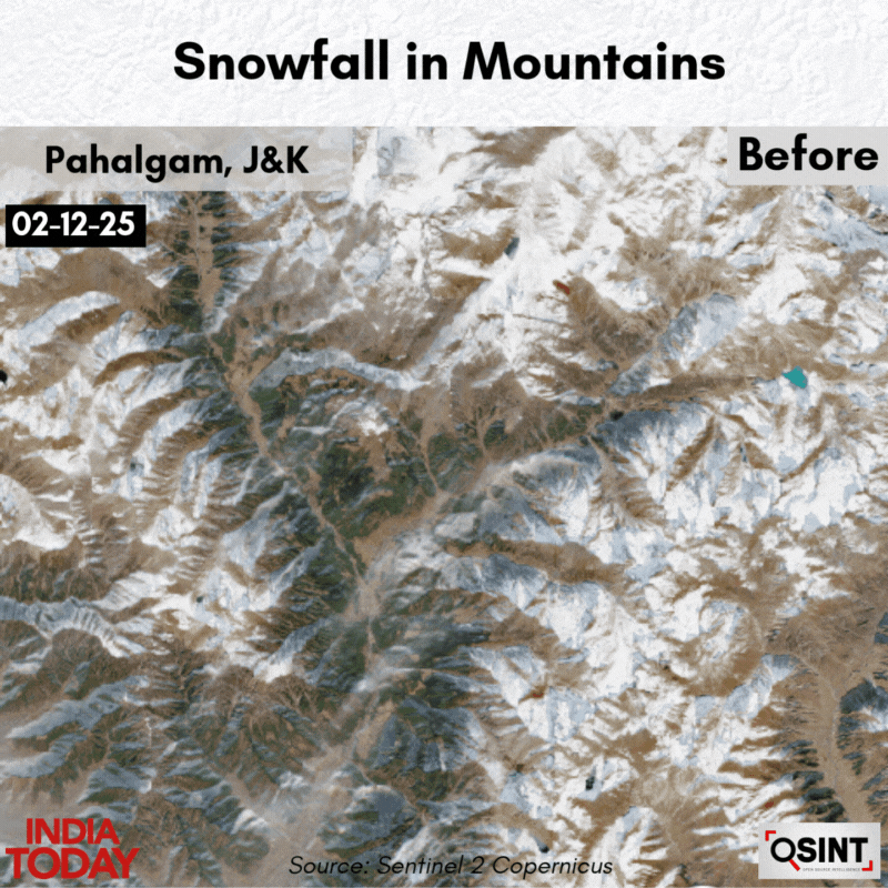 Satellite pictures capture New Year's snowfall in Himalayas